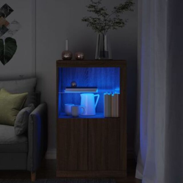 Led Side Cabinet Home Storage Display Sideboard Cupboard Rgb Led by ...