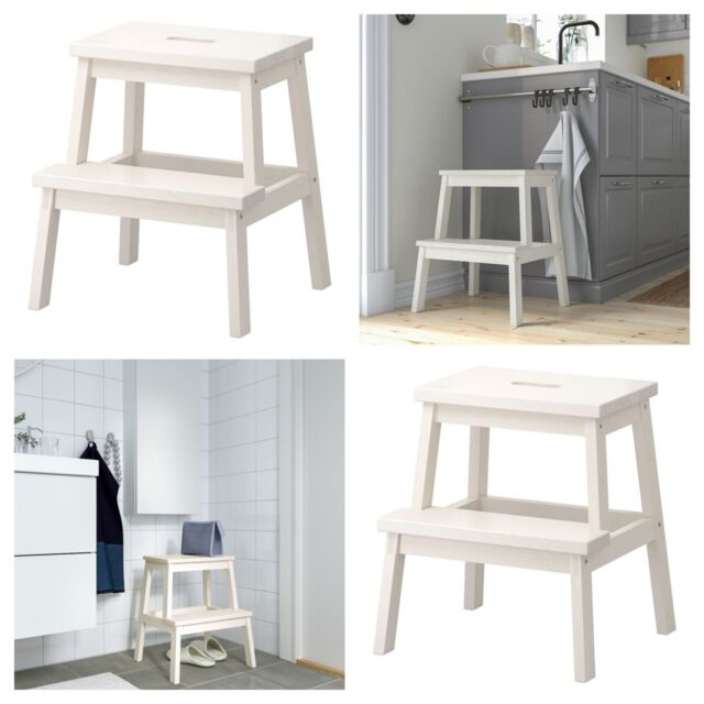 Ikea Bekvam Wooden Step Stool 50cm – Solid Wood White by eBay ...