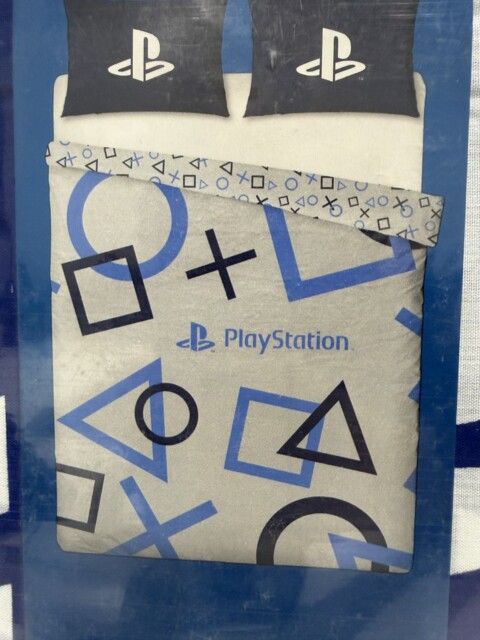 Sony Playstation Blue Double Duvet Cover Reversible Bedding Set Ps5 by ...