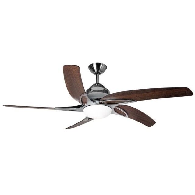 Fantasia Viper Plus Ceiling Fan 44in Ss Dark Oak Led/remote/reverse by ...