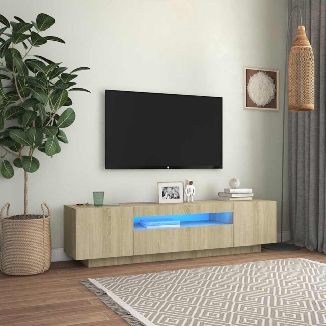 Tv Cabinet With Led Lights Tv Stand Tv Unit Hall Entertainment Cenrtre ...