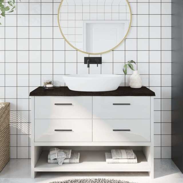 Bathroom Countertop Vanity Top Wash Basin Worktop Treated Solid Wood by ...