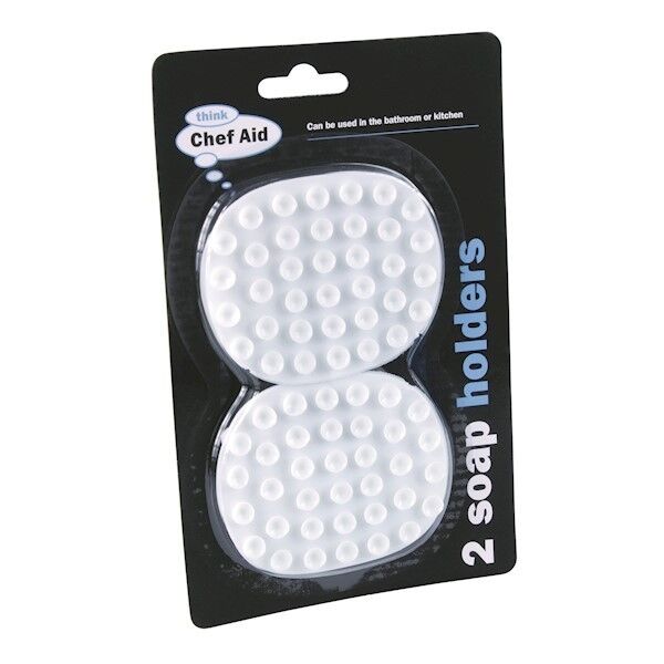 Chef Aid 2 Soap Holders Suction Pads Secure To All Smooth Surfaces by ...