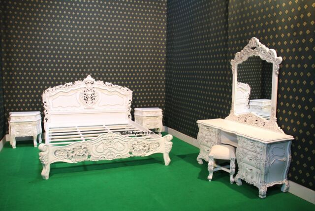 Bespoke French Baroque Designer 6 Pieces Rococo Bed Set Wth King 5'bed ...