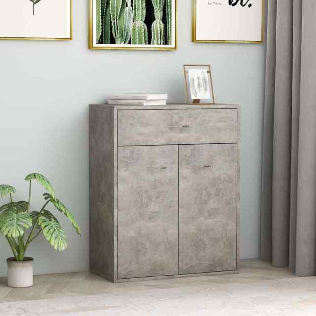 Sideboard Side Cabinet Organiser Cupboard Highboard Engineered Wood by ...