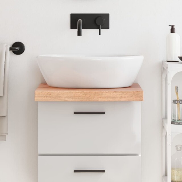 Bathroom Countertop Vanity Top Wash Basin Worktop Treated Solid Wood by ...