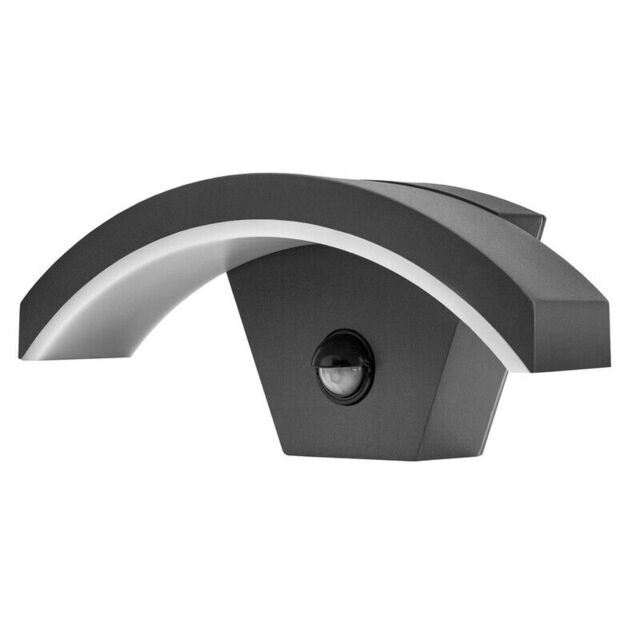 Integral Led Curve Pir Wall Light Ip54 8w 360lm 3000k Dark Grey by eBay ...