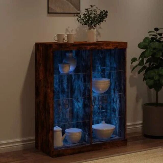 Sideboard Cabinet With Led Lights Home Storage Display Led Lights by ...