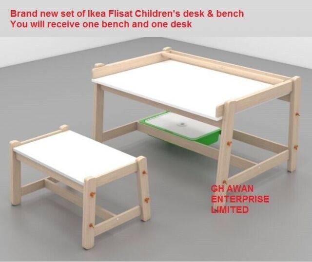 Ikea Flisat Solid Wood Children's Desk & by eBay | ufurnish.com