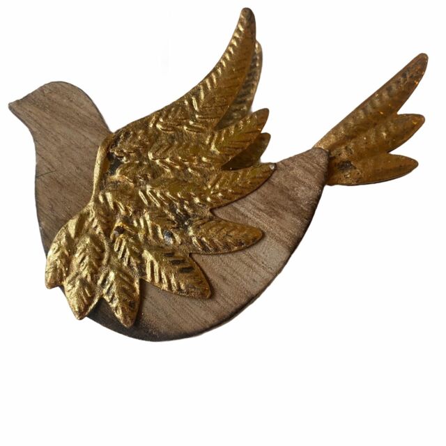 Gisela Graham Gold Partridge Wooden Bird Hanging Christmas Tree by eBay ...