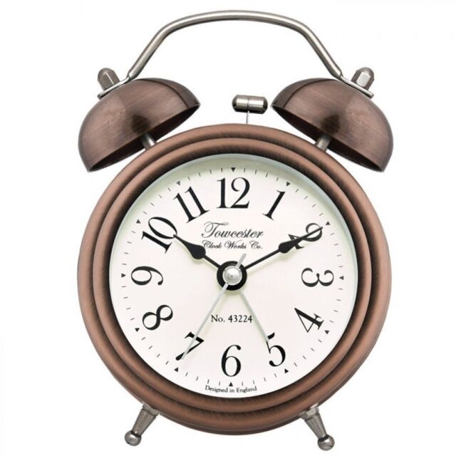 Acctim Pembridge Classic Battery Operated Double Bell Alarm Clock- by ...