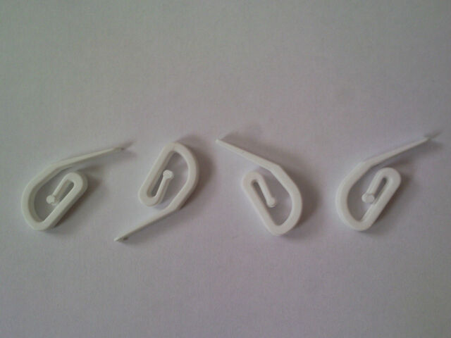 White Nylon Curtain Hooks X 20 by eBay | ufurnish.com