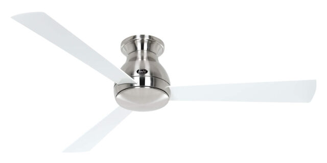 "Low Energy Ceiling Fan With Remote Eco Pallas Chrome 142cm 56"" White ...