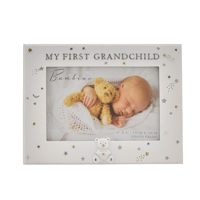 Baby 6” X 4” Photo Frame Bambino Cream Unisex - My First Grandchild by ...