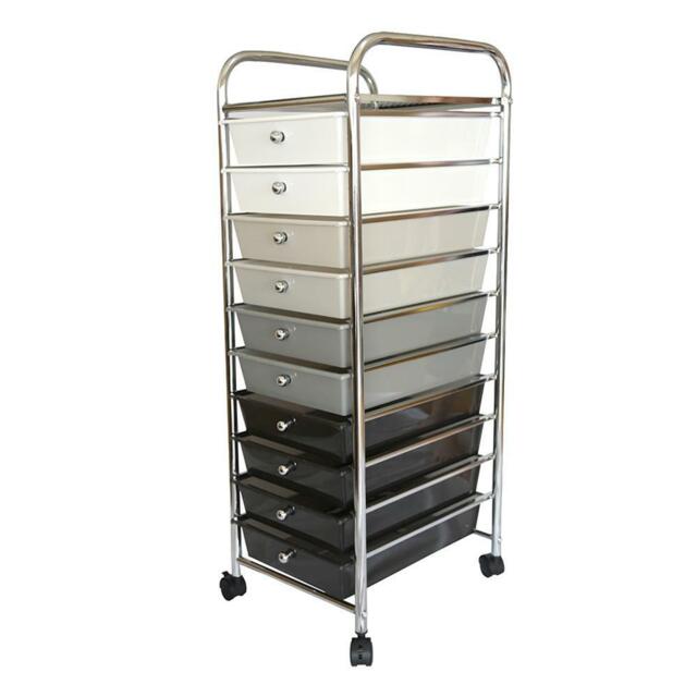 Mobile Storage Trolley On Wheels With Drawers Portable Home Office by ...