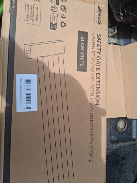 Hauck 21 Cm Stair Gate Extension Safety Gate Open N Stop, Open N Stop ...