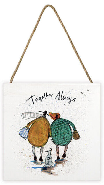 Sam Toft - Together Always - Wooden Block Wall Art 20 X 20 X 3cm Deep ...