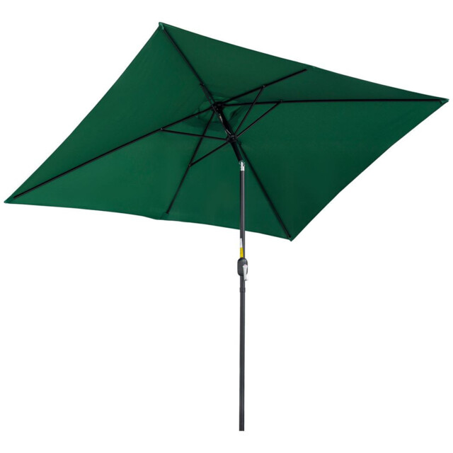 Outsunny 3x2m Patio Parasol Canopy Tilt Crank 6 Ribs Sun Shade Garden ...