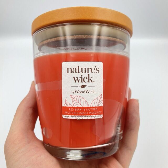 Nature's Wick Scented Candle By Woodwick 285g Red Berry And Nutmeg Red ...