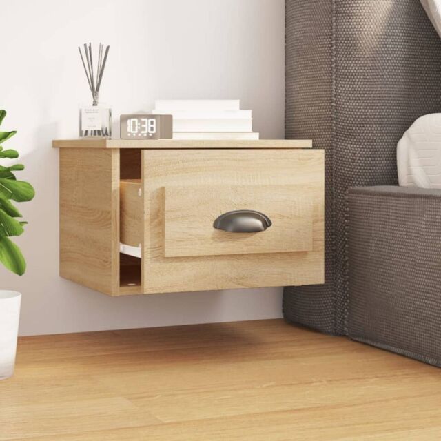 Wall-mounted Bedside Cabinets Floating Nightstand Bedroom Side Table by ...