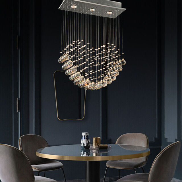 Aglow Int® Modern3 Light Heart-shaped Ceiling Light With K9 Crystal by ...