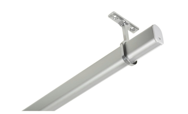 1 Metre Extruded Aluminium Led Tape Profile Wardrobe Rail Angled Slide ...