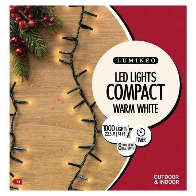 Kaemingk 1000 Led Multi-action Christmas Tree Lights With Timer 22.5m ...