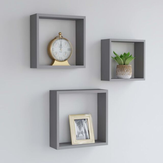 3x Wall Cube Shelves Floating Corner Shelf Display Storage Unit by eBay ...