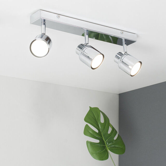 Spotlight Ceiling Light Fitting Adjustable Bathroom Kitchen Chrome 3 by ...