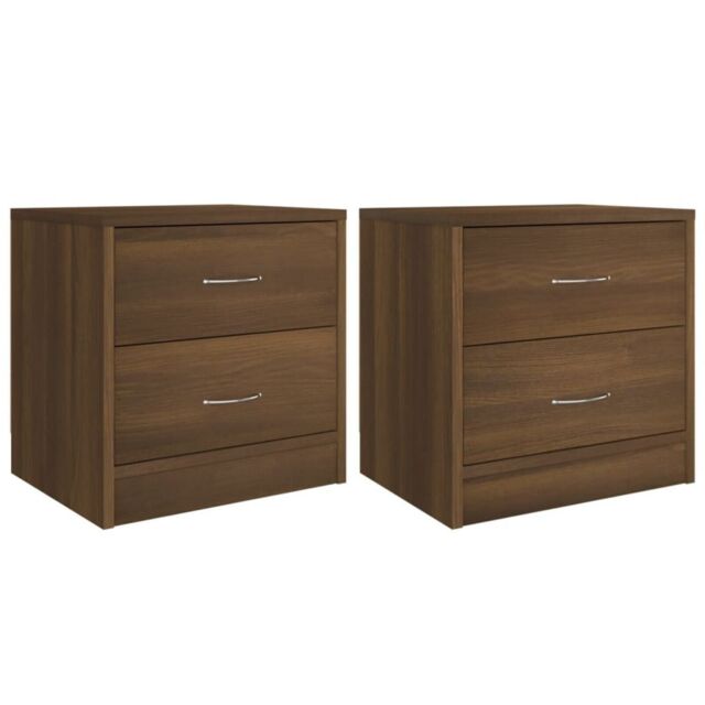 2x Bedside Cabinet Chipboard Nightstands Storage Unit Multi Colours by ...