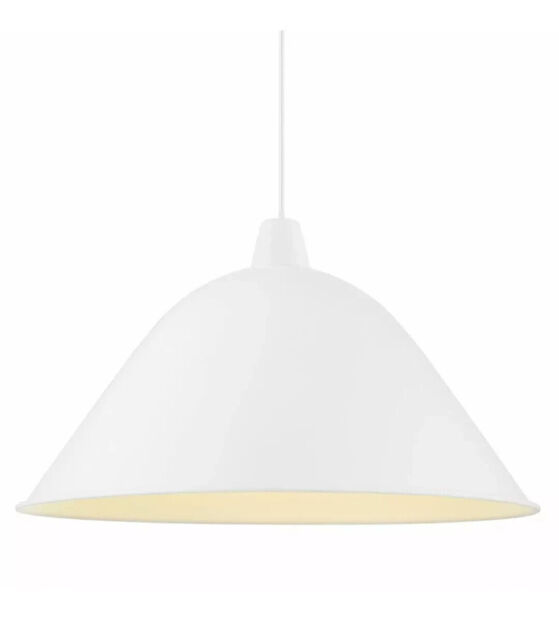 Ceiling Light Shade Calume White Easy Fit Metal Light Cover 48cm By by ...