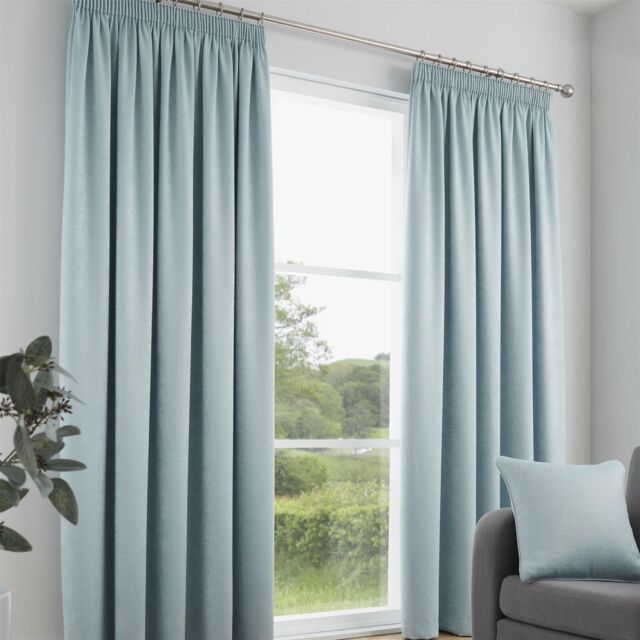 Fusion Galaxy Dim-out Semiplain Pencil Pleat Triple Woven Curtains by ...