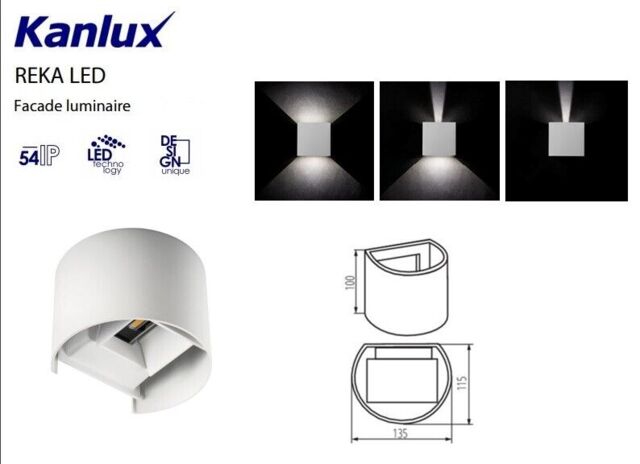 Reka Led El 7w O W 28993 Exterior Up Down Led Light Outdoor Indoor by ...