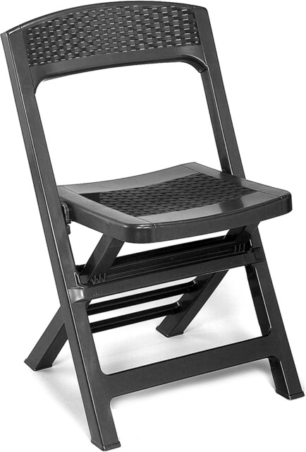 Collapsible Outdoor Folding Garden Chair Outdoor Camping Patio Black by ...