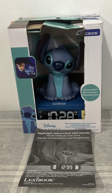Lexibook Disney Stitch Nightlight Alarm Clock With Sounds And Melodies ...