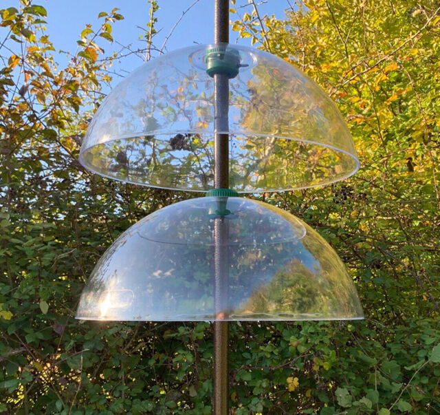 Bird Feeder Squirrel Baffle Hanging Plastic Dome Guard Protector Bird ...