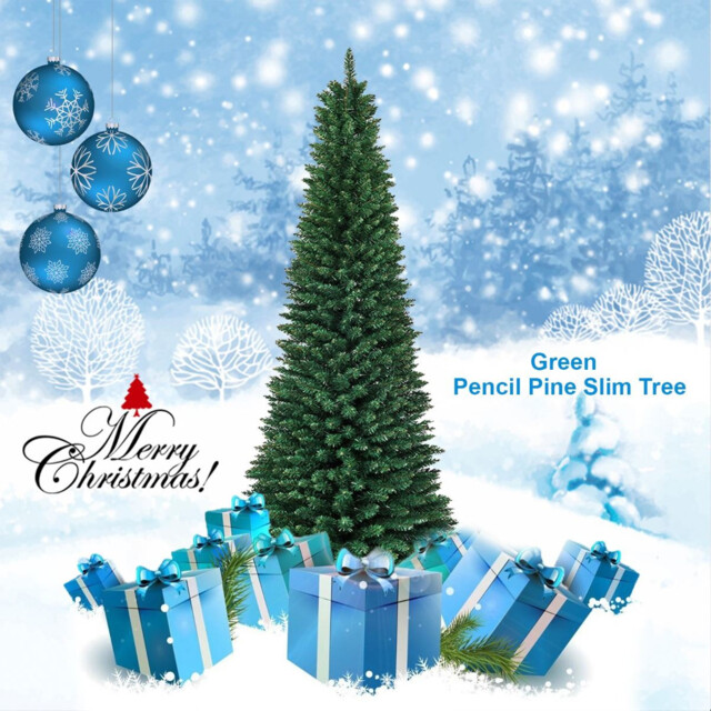 7ft Slim Pencil Green Artificial Tree by eBay | ufurnish.com