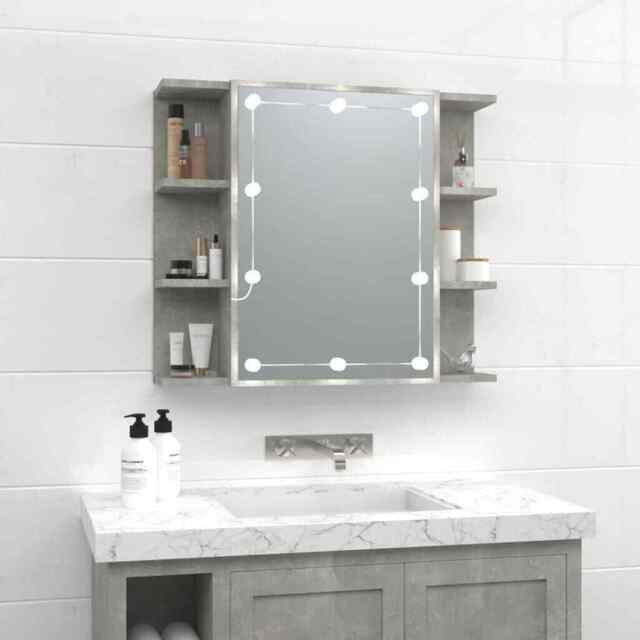 Mirror Cabinet With Led Washroom Storage Cabinet Bathroom Vanity Unit ...
