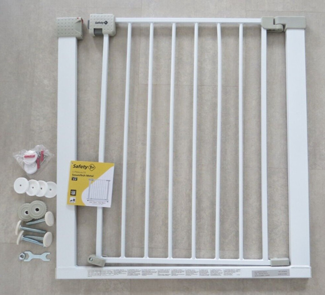 Safety 1st Securetech Metal Gate Pressure Fit Baby Stairs Doors Widths ...