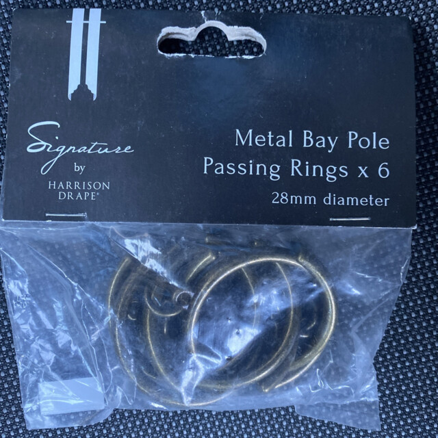 Harrison Drape Antique Brass 28mm Passing Rings C Rings - 6 Pack by ...