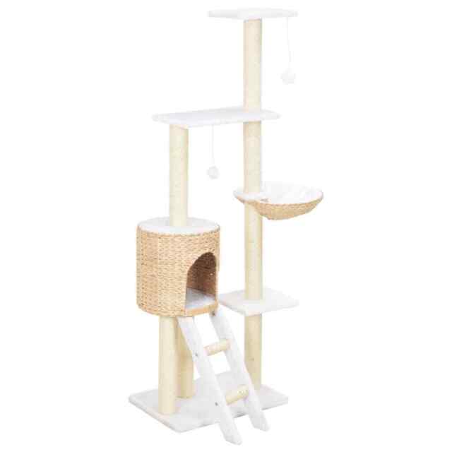 Cat Tree With Sisal Scratching Post Seagrass Kitty Play Centre Tower by ...