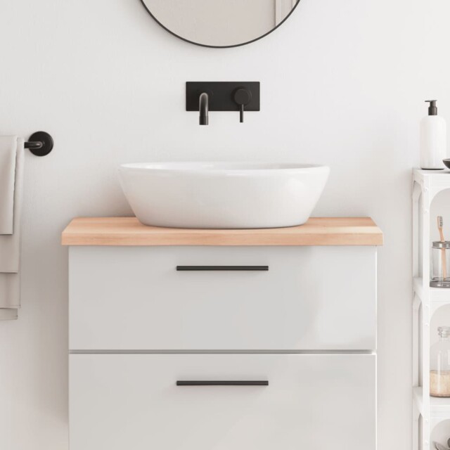 Bathroom Countertop Vanity Top Wash Basin Worktop Treated Solid Wood by ...