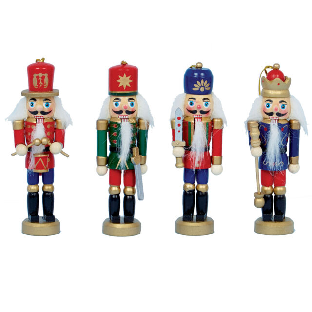 Christmas Decoration 4 Pack 12cm Nutcracker Style Figurines by eBay ...