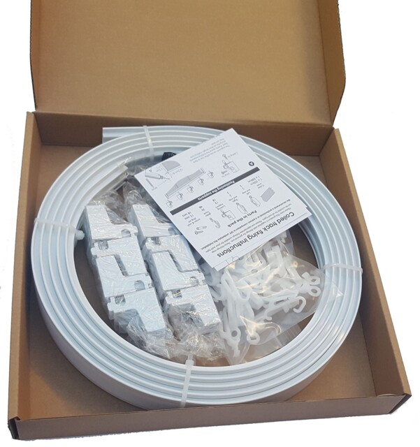 3.5m Bendable Curtain Track For Straight & Bay Window Rail Top Or Face ...