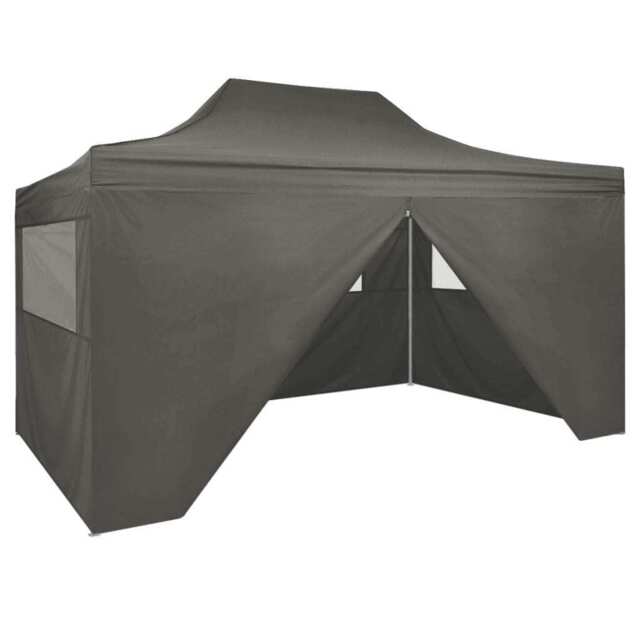 Professional Folding Party Tent With 4 Sidewalls 3x4 M Steel Blue by ...
