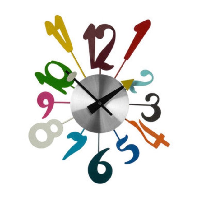 Franci Multi-colour Funky Numbers Wall Clock by eBay | ufurnish.com