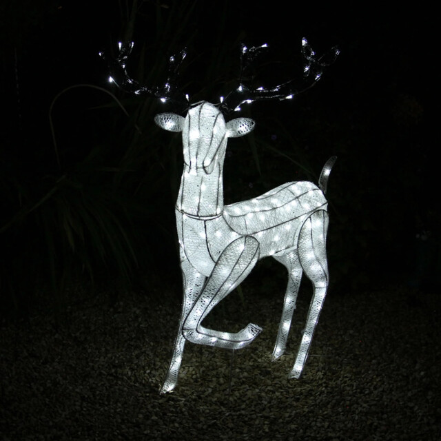 Outdoor Reindeer Christmas Light Up Decorations Standing Stag by eBay ...