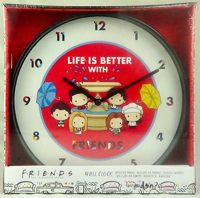 Friends Round Wall Clock 25cm Life Is Better With Friends Tv Show by ...