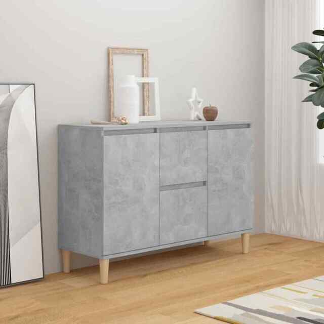 Cabinet Buffet Highboard Sideboard Cupboard Storage Engineered Wood by ...