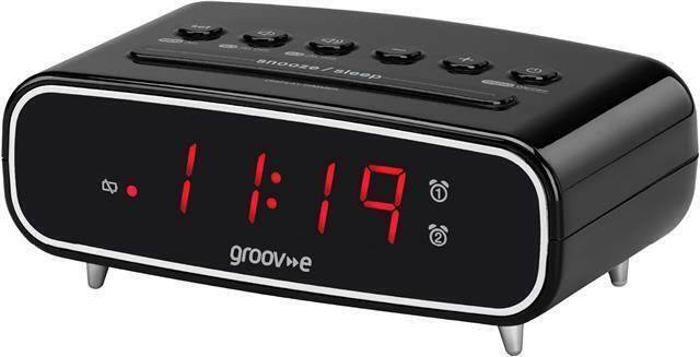 Groove Rise Digital Alarm Clock With Fm Radio Lcd Display & Backup by ...